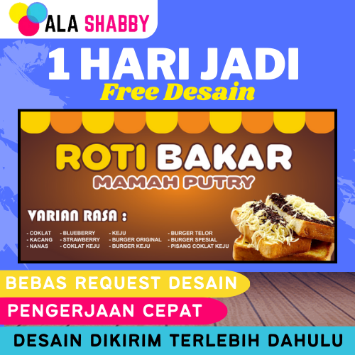 Spanduk Roti Bakar / spanduk jualan | Lazada Indonesia