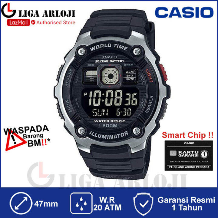 CASIO AE-2000W-1BVDF - Jam Tangan Pria Digital AE2000W AE-2000W-1B | Lazada Indonesia