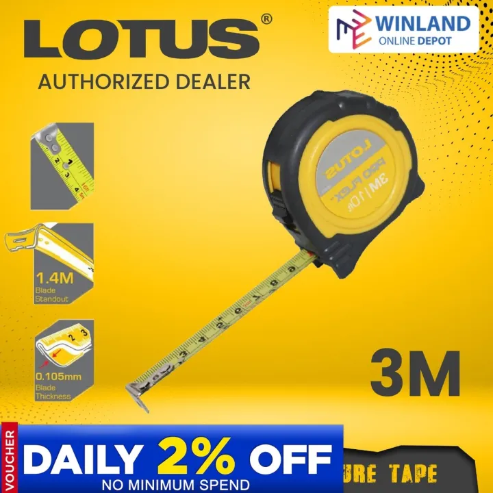 {Spot goods} LOTUS Original Steel Measuring Tape (Rubber) Measure Tape ...