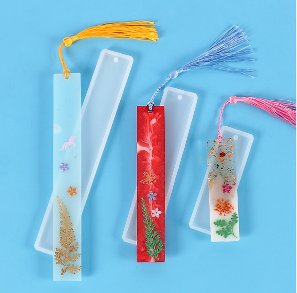 FancyArtsy Bookmark mold with tasseles bulk Rectangle Silicone Bookmark ...
