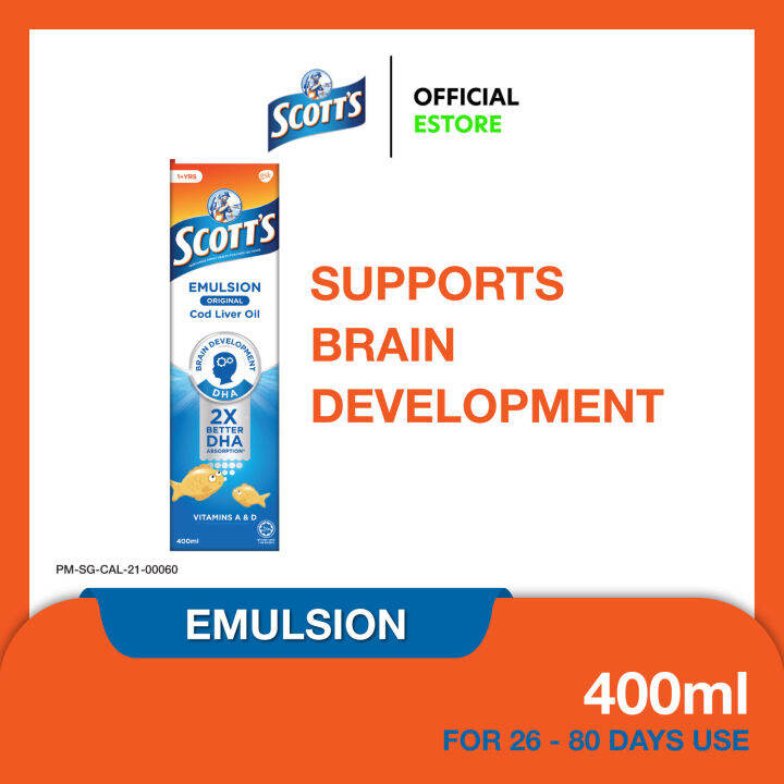 SCOTT'S Emulsion Cod Liver Oil with Omega 3 Fatty Acid DHA for Children ...