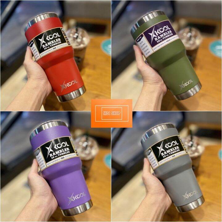 แก้ว Xkool ขนาด30Oz เก็บอุณหภูมิความเย็น,ร้อนสีพื้น เนื้อแก้วเป็นสแตนเลส 304ไม่มีไอน้ำเกาะข้าง ...