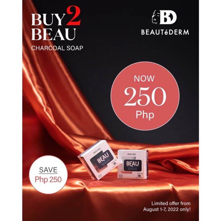 BEAUTeDERM Beau Charcoal soap 100g Buy 1 take 1 | Lazada PH