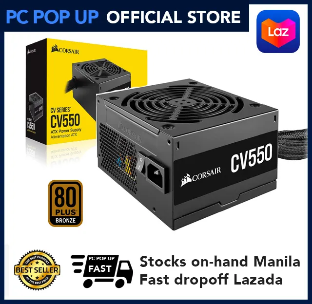 Corsair CV550 550 Watts 80+ Bronze PSU Power Supply 500w | Lazada PH