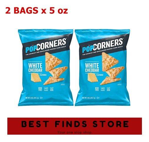 Popcorners White Cheddar Cheese Gluten free Popped Corn Chips 5 oz ...
