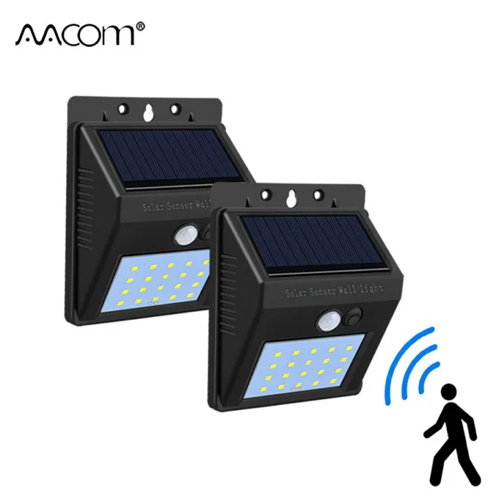 20 LEDs พลังงานแสงอาทิตย์ Porch ไฟ LED PIR Motion Sensor LED Diode โคม ...