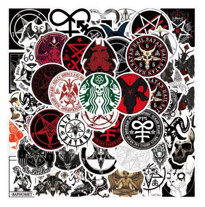 xs564-50pcs Gothic Devil Graffiti Waterproof Sticker | Lazada PH