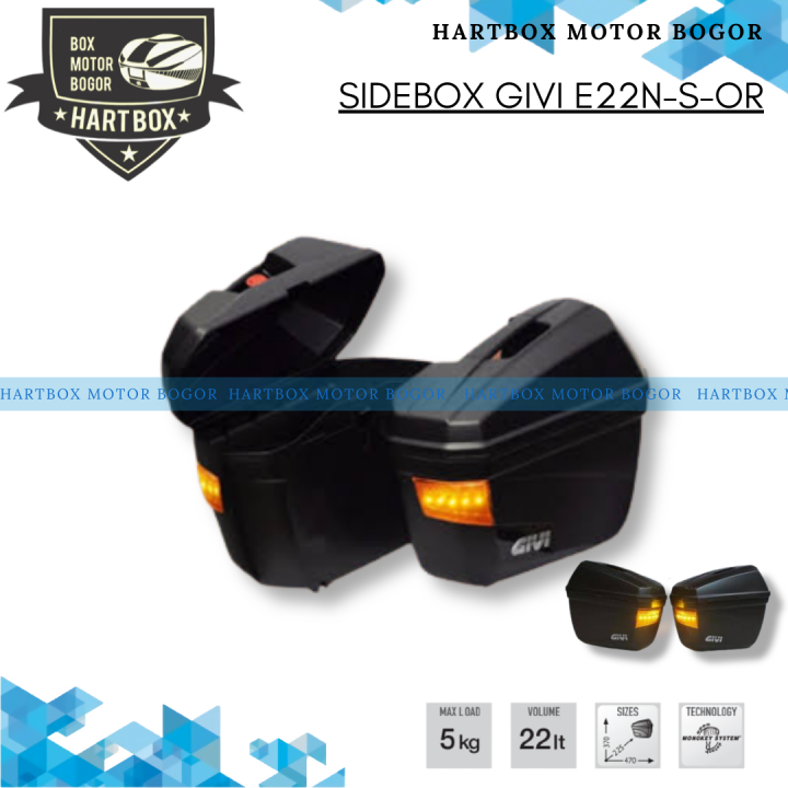 SideBox Givi E22N-S OR Box Givi E22NS E22 | Box Samping Untuk Touring ...
