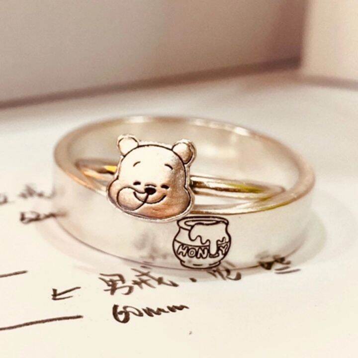 winnie the pooh rings women cute cartoon cincin comel korean fashion ...