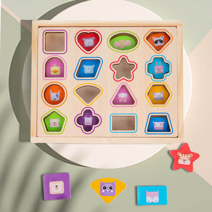 Montessori Toys ของเล่นเพื่อการศึกษาสำหรับเด็ก Shape Sorting Box ...