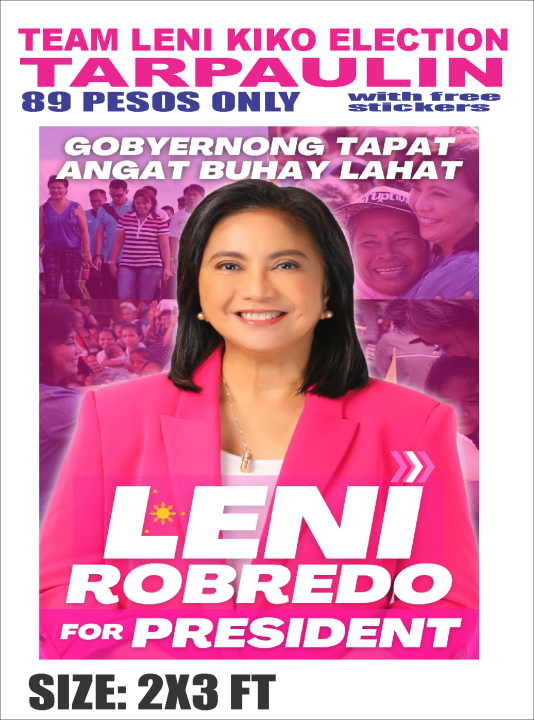 Leni Kiko Tarpaulin with free stickers | Lazada PH