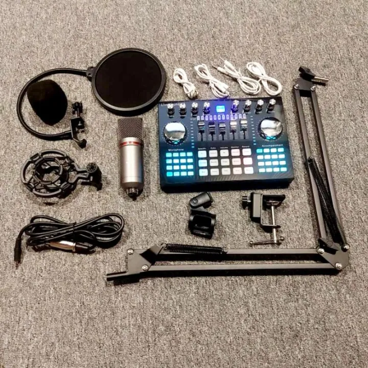 K1 Soundcard with Premium BM800 Condenser Mic | Recording Microphone ...