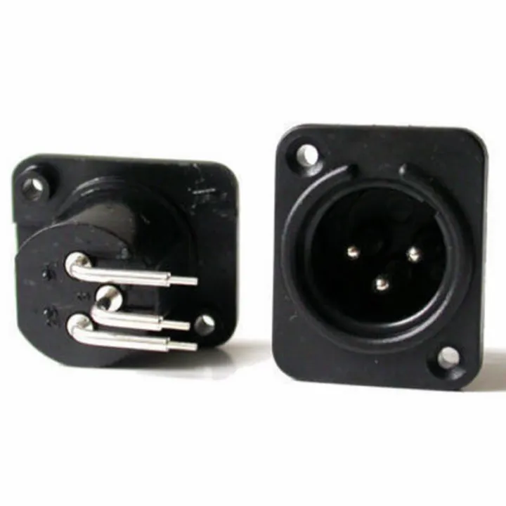 1pcs,XLR 3pin Panel Mount Male Chassis Socket Connector | Lazada PH