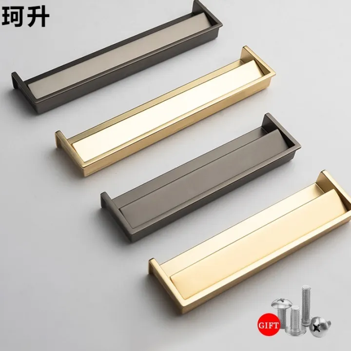 Sliding door drawer buckle hand cabinet door concealed buckle flat ...