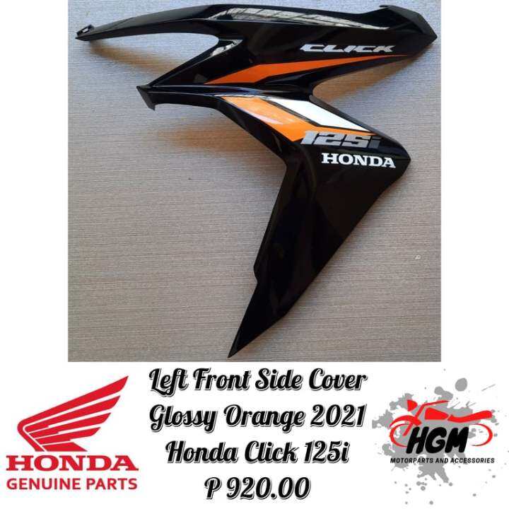 LEFT SIDE FRONT COVER (GLOSSY ORANGE) 2021 MODEL HONDA CLICK 125i V2 ...