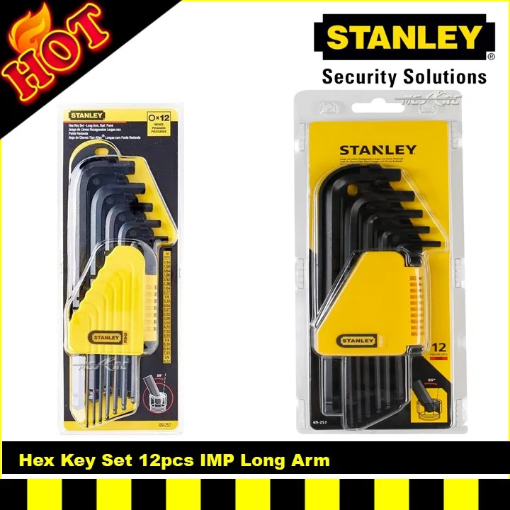 Stanley Hex Key Set 12pcs IMP Long Arm Original | MC ARC | Authentic ...