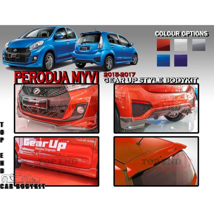 PERODUA MYVI SE FACELIFT 2015-2017 GEAR UP FULLSET BODYKIT (GU) SKIRT ...