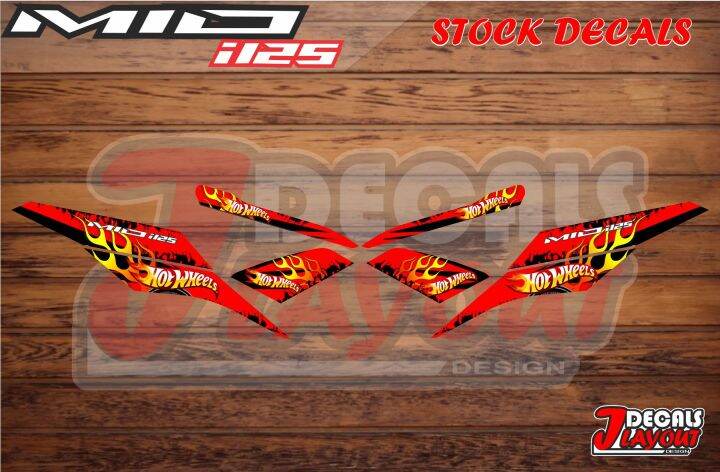 Yamaha Mio i 125 HOTWHEELS Design Stock Sticker Decals only | Lazada PH