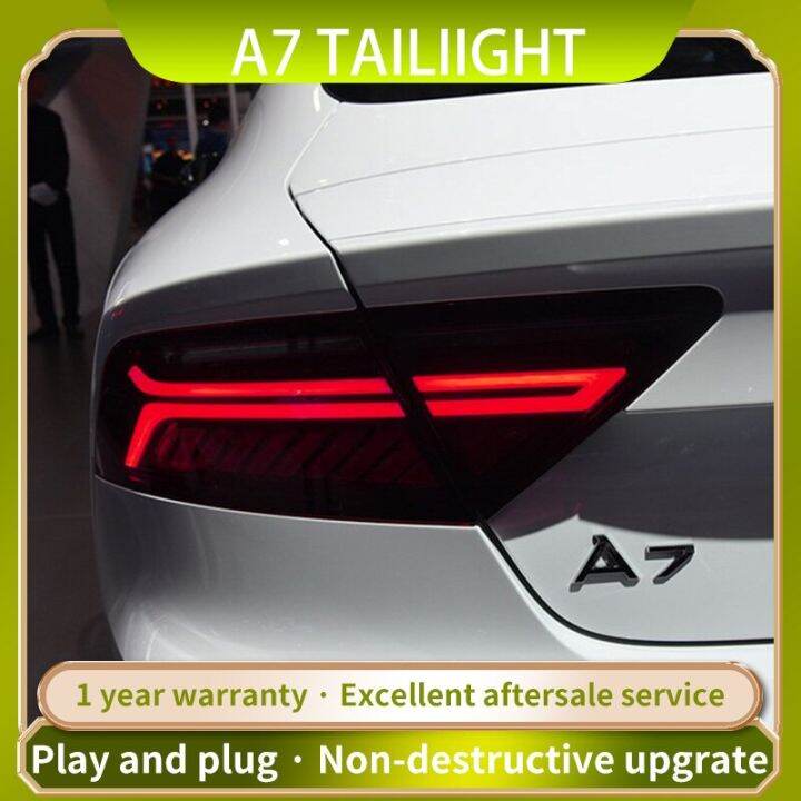แต่งรถสำหรับ AUDI A7 LED ไฟท้าย2011-2018ไฟท้ายไฟสัญญาณเลี้ยวเบรกมือ ...
