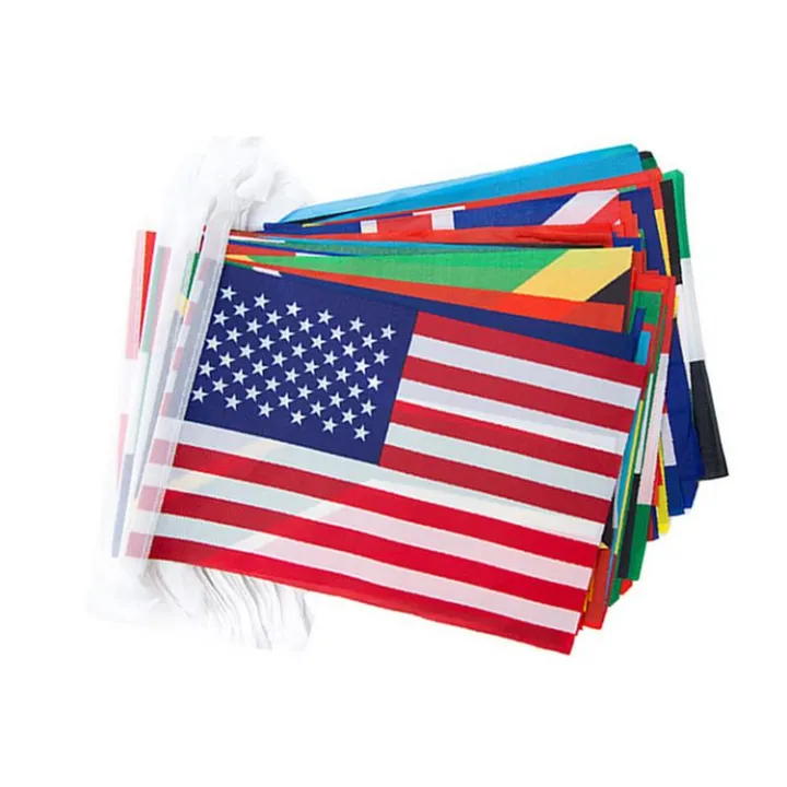 32 Countries National Flags Banner Football Match Bunting Flags On a ...