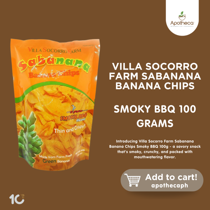 Villa Socorro Farm Sabanana Banana Chips Smoky BBQ 100g - Smoky ...