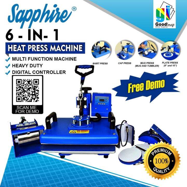 Sapphire 6 In 1 Multi Function Heat Press Machine | Lazada PH