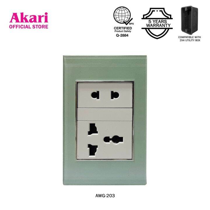 Akari Aircon Outlet/ Multipurpose Outlet With 1 Gang Universal 16A250V ...