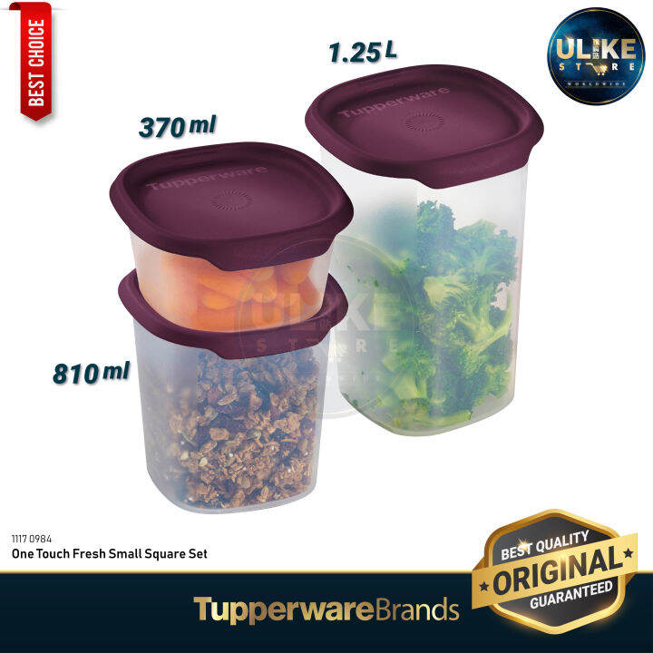 🔥 TUPPERWARE One Touch Fresh Small Square Set / Food Storage / Food ...