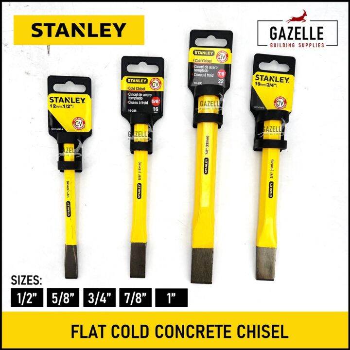 【READY STOCK】 ♙Stanley Flat Cold Concrete Chisel 12 58 34 78 1 - 16-287 ...