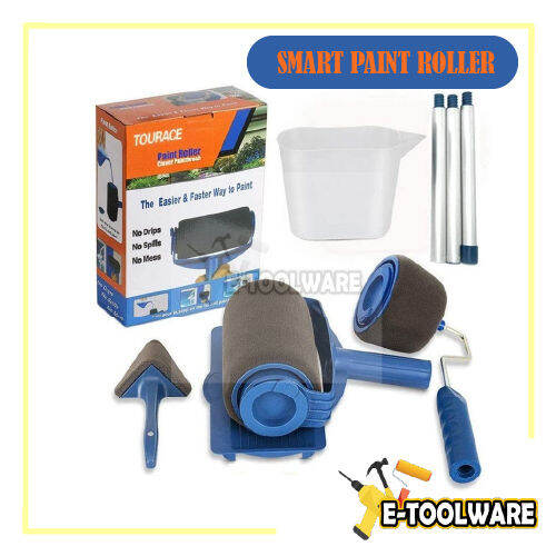 Smart Paint Roller Set 6 in 1 Wall Painting Roller Alat Mengecat Rumah ...