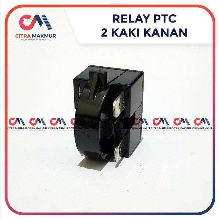 Relay PTC 2 kaki kanan atas bawah Kulkas 2 Pintu kotak hitam refrigerator kompresor dua pin ...