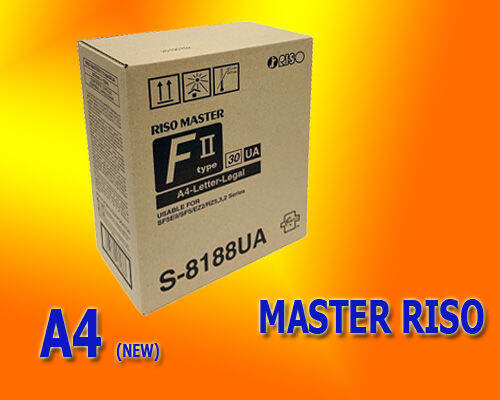 MASTER กระดาษไข RISO FII รุ่นใหม่ S-8188UA ใช้กับเครื่อง RISO EZ,RZ,SF ...