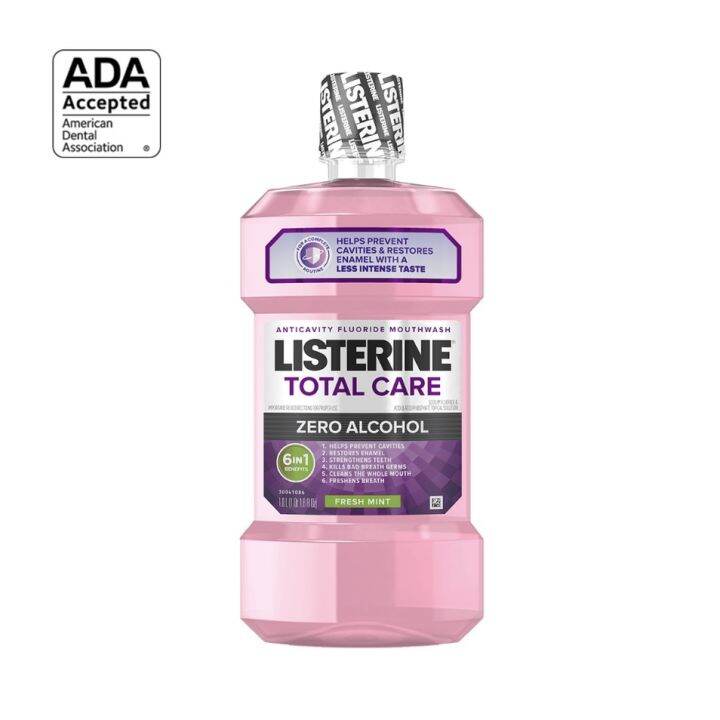 Listerine Total Care Alcohol-Free Anticavity Fluoride Mouthwash 6 ...