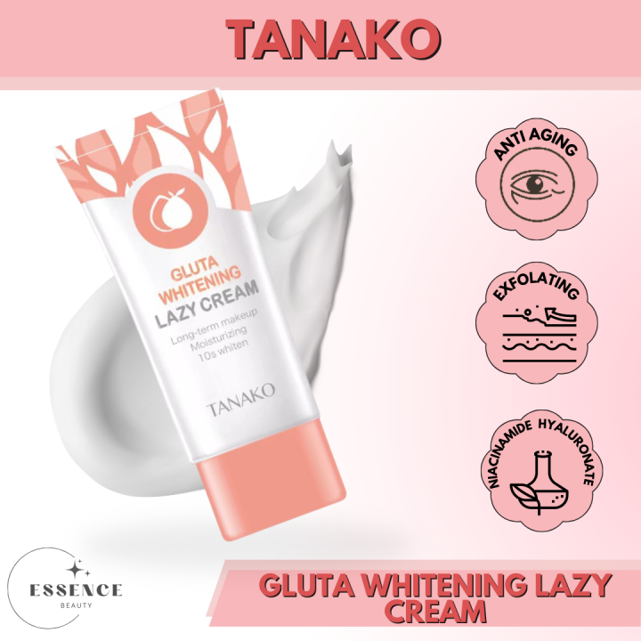 TANAKO EXFOLIATING GEL- GLUTA WHITENING and LAZY CREAM- Facial Body ...