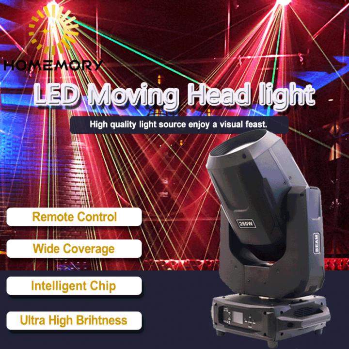 Homemory 260W Beam Light Moving Head LED with 8+16+24 Prism Rainbow ...