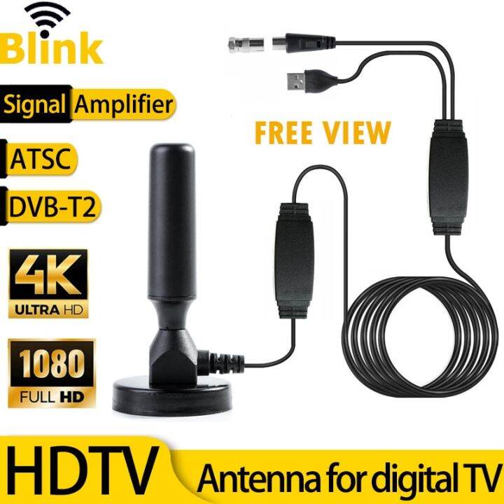 Indoor Digital HDTV Antenna Amplifier 4K HD Signal Booster Free ...