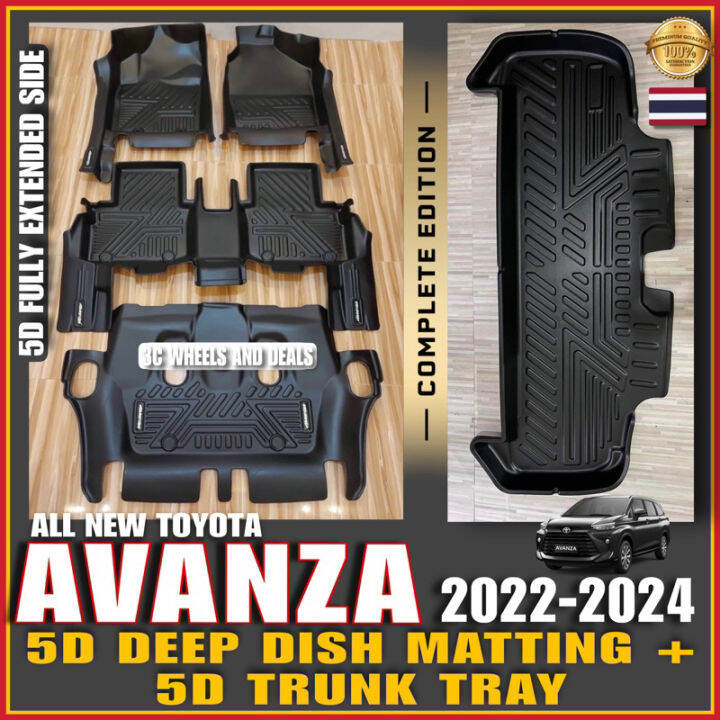 TOYOTA AVANZA 2022-2024 5D DEEP DISH MATTING AND TRUNK TRAY (COMPLETE ...