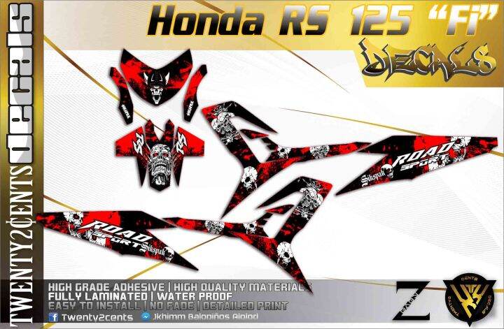 Honda RS125 Fi Decals High-Quality Stickers (sikspak) | Lazada PH