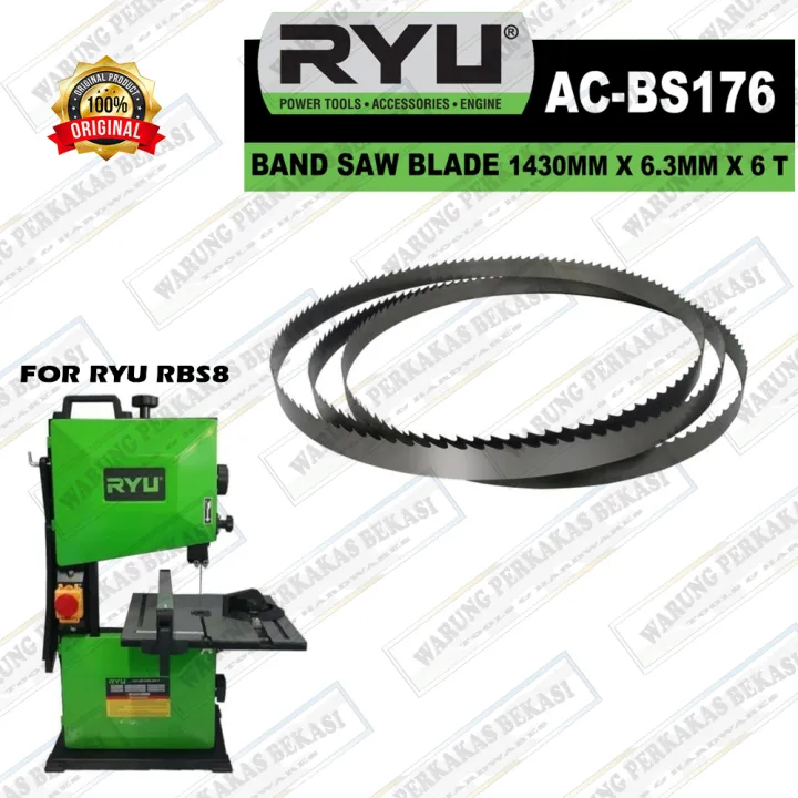 RYU 8" MATA GERGAJI BAND SAW Suku Cadang Assy 1430mm x 6.3mm x 6T Mesin RBS8 8 Inch | Lazada ...