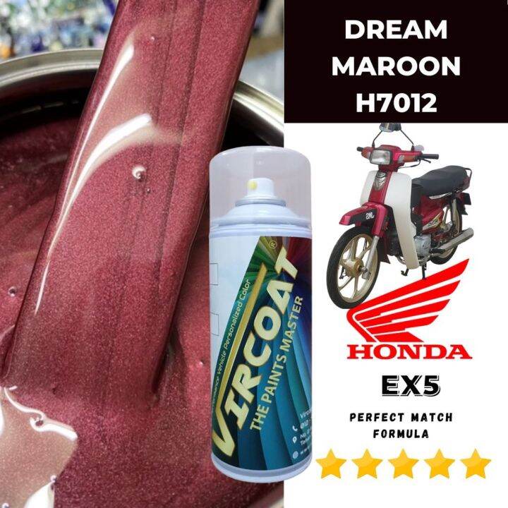 [HONDA EX5 Dream Maroon H7012] 2K Cat Motor Aikka DIY Aerosol Cat Spray ...
