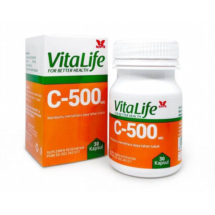 Vitalife Vitamin C-500 Mg Jaga Daya Tahan Tubuh 30 Kapsul | Lazada ...