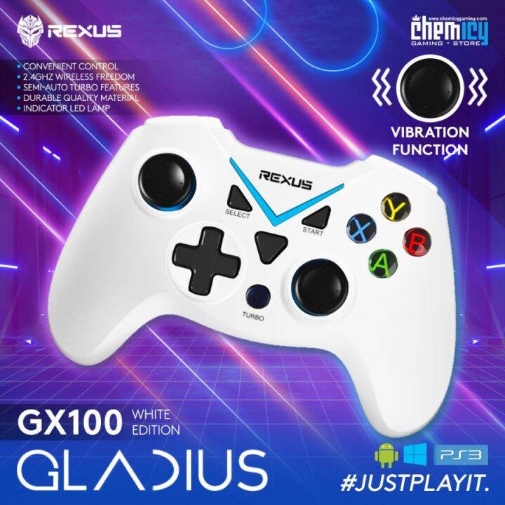 Rexus GX100 / GX-100 White Wireless Gamepad / Joystick / Stick | Lazada ...