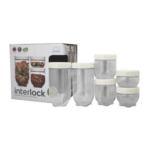 LocknLock Interlock Narrow Type Round Container 6 Pcs Set (INL203S6 ...