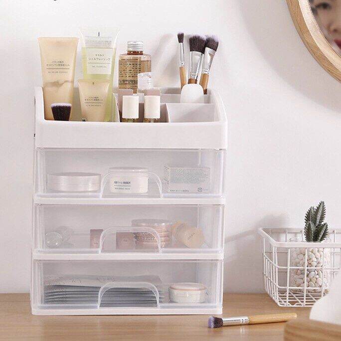 Sean "3 Tier Layer Cosmetic Desktop Organizer Table Make-up Transparent ...