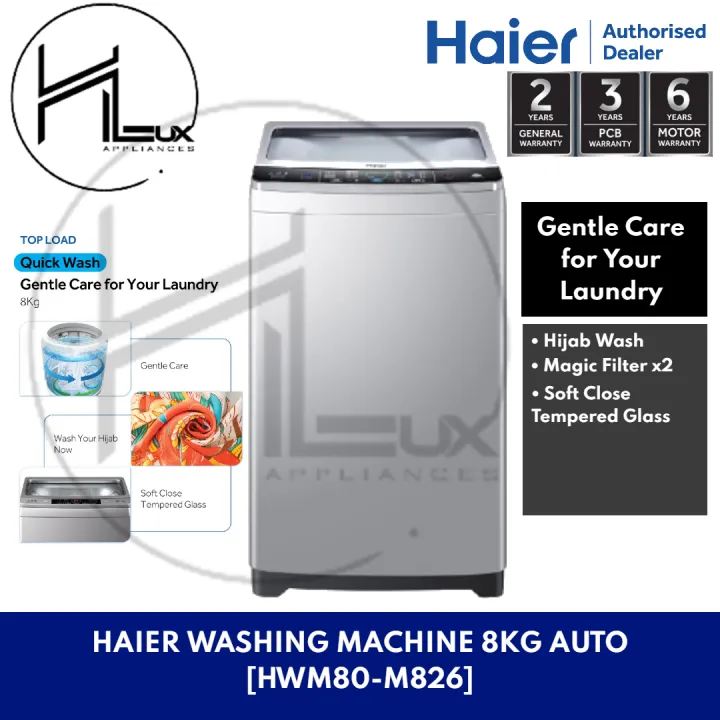 HAIER Fully Auto Washing Machine (8KG) [HWM80-M826] | Lazada