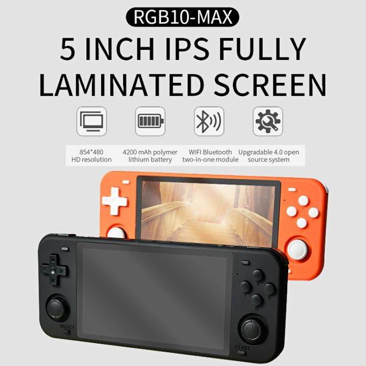 Rgb10Max เกมคอนโซล RGB10 MAX หน้าจอ IPS 3D หน้าจอ 5. นิ้วแบบถือสําหรับ ...