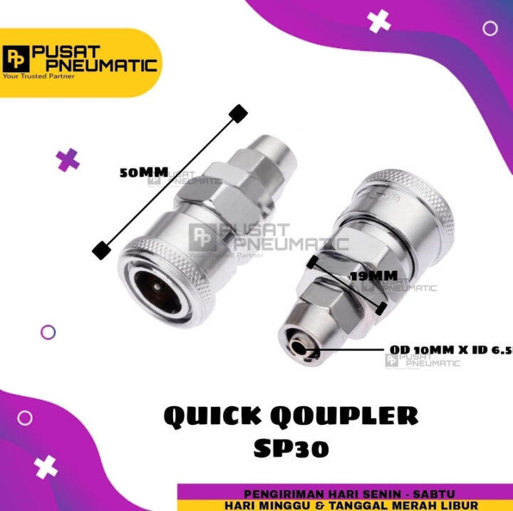 SP 30 Coupler Pneumatic Coupler Angin Quick Coupler Type SP-30 | Lazada ...