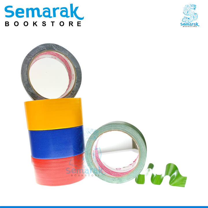 Daimaru Cloth Tape Lakban Kain 48 MM X 12 M - Hitam / Hijau / Merah ...