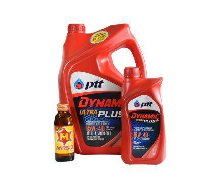น้ำมันเครื่อง PTT DYNAMIC ULTRA PLUS(15W 40) 6L แถม1L (406901) (สินค้า ...