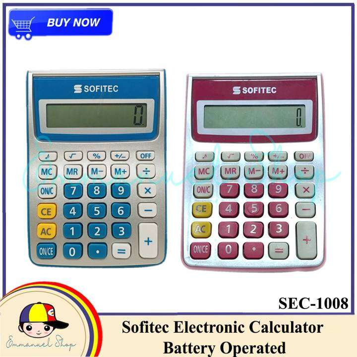 SOFITEC 2 in 1 Electronic Calculator with Solar Panel & Battery ...